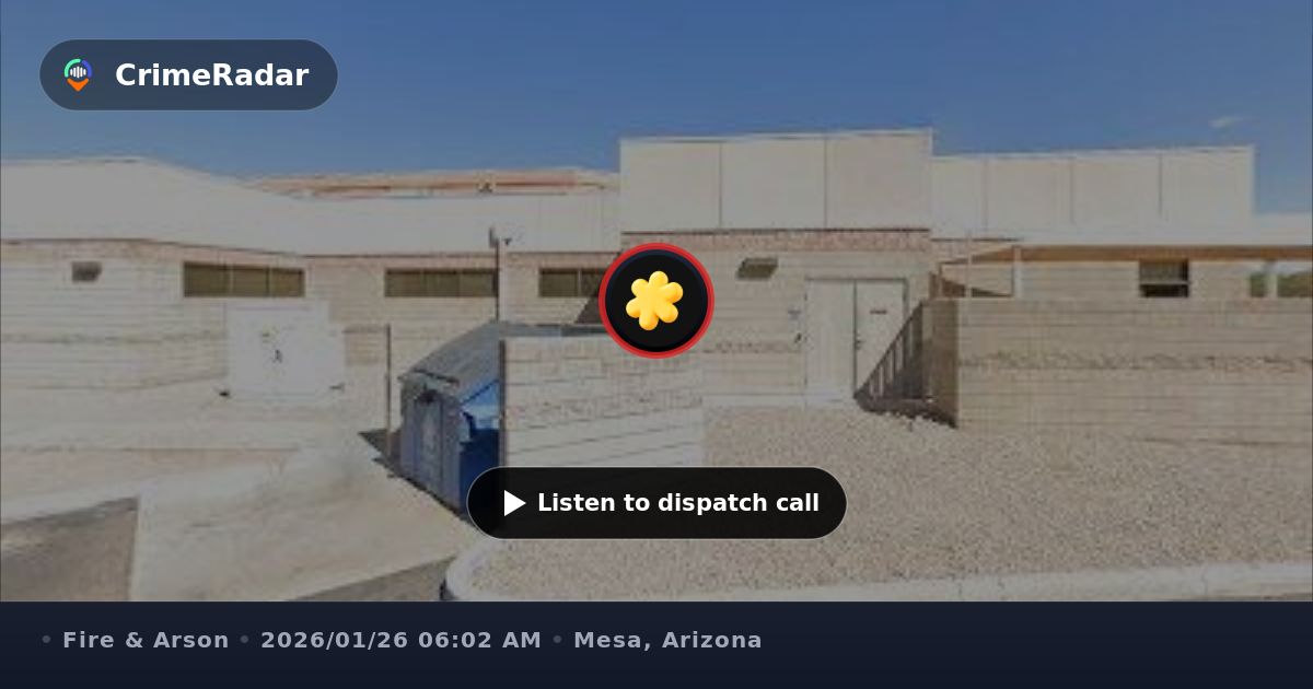 Hazmat and fire crews respond near Valley Auto Drive, Mesa AZ | CrimeRadar