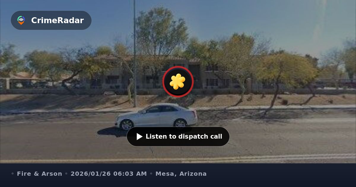 Possible gas leak affecting Greenfield area, Mesa AZ | CrimeRadar