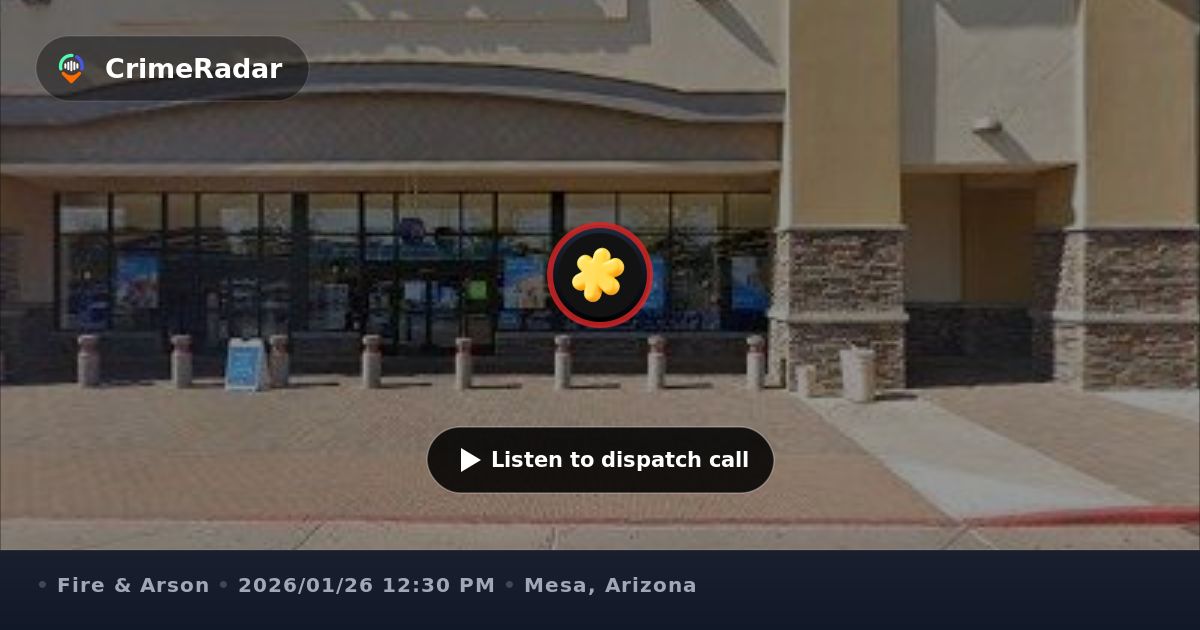 Possible commercial fire alarm near Signal Butte Rd, Mesa AZ | CrimeRadar