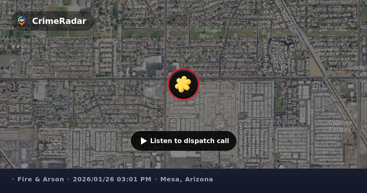 Apartment fire near East Main Street in Mesa, Mesa AZ | CrimeRadar