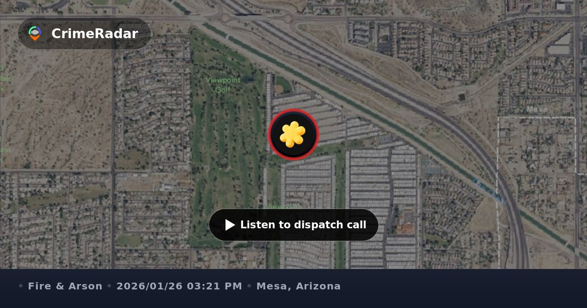 Fire brought under control on Main St, Mesa AZ | CrimeRadar