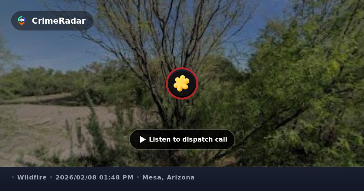 Fire crews respond to brush fire near Coon Bluff, Mesa AZ | CrimeRadar