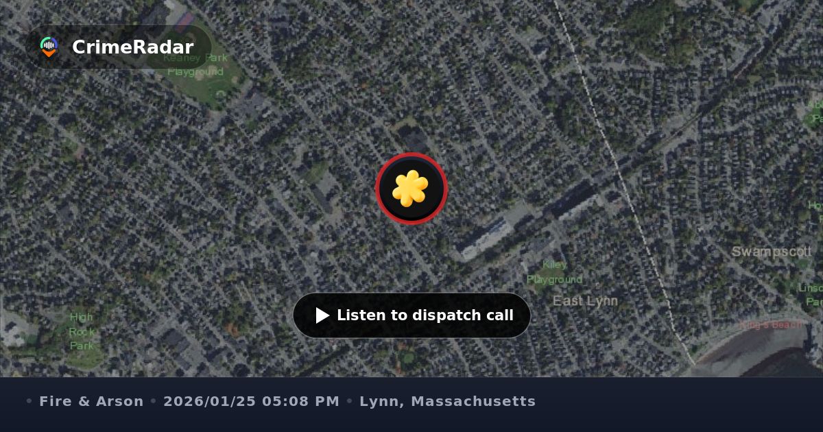 Fire crews respond to alarm near Lafayette Park, Lynn MA | CrimeRadar