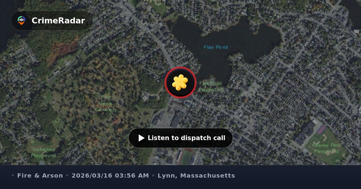 Fire alarm reported near Boston Street, Lynn, Lynn MA | CrimeRadar