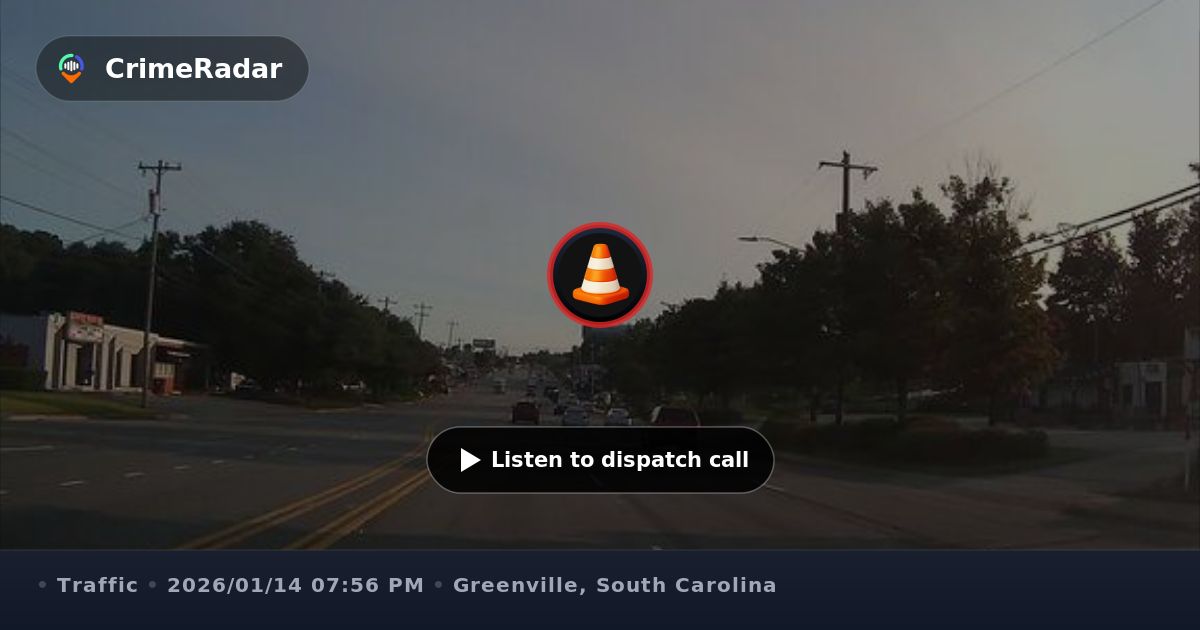 Vehicle blocking roadway near Pleasantburg and Keith, Greenville SC ...