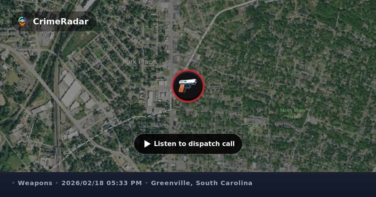 Multiple gunshots reported on Shaw Street, Greenville SC | CrimeRadar