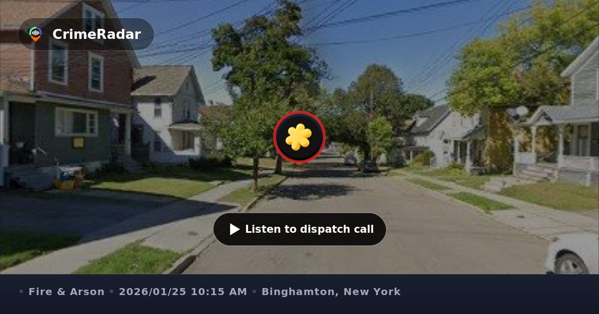 Possible gas odor reported near Cedar St, Binghamton NY | CrimeRadar