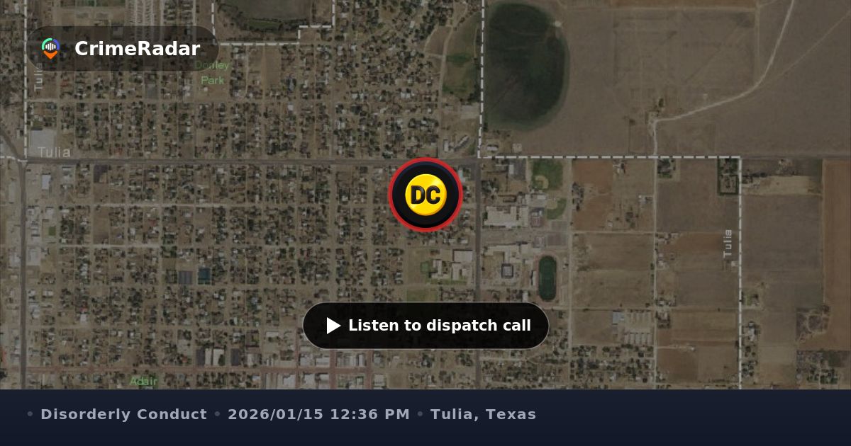 Officer gives warning in panhandling complaint, Tulia TX | CrimeRadar