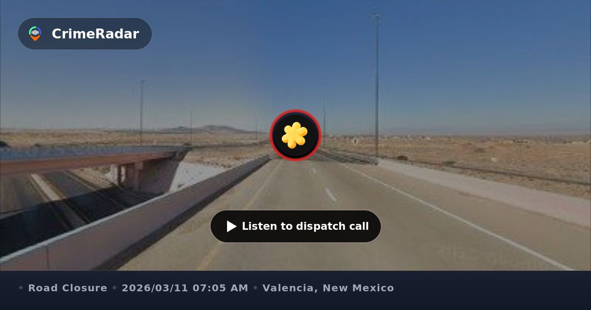Lane closure for road work on I-25 in New Mexico, Valencia County NM ...