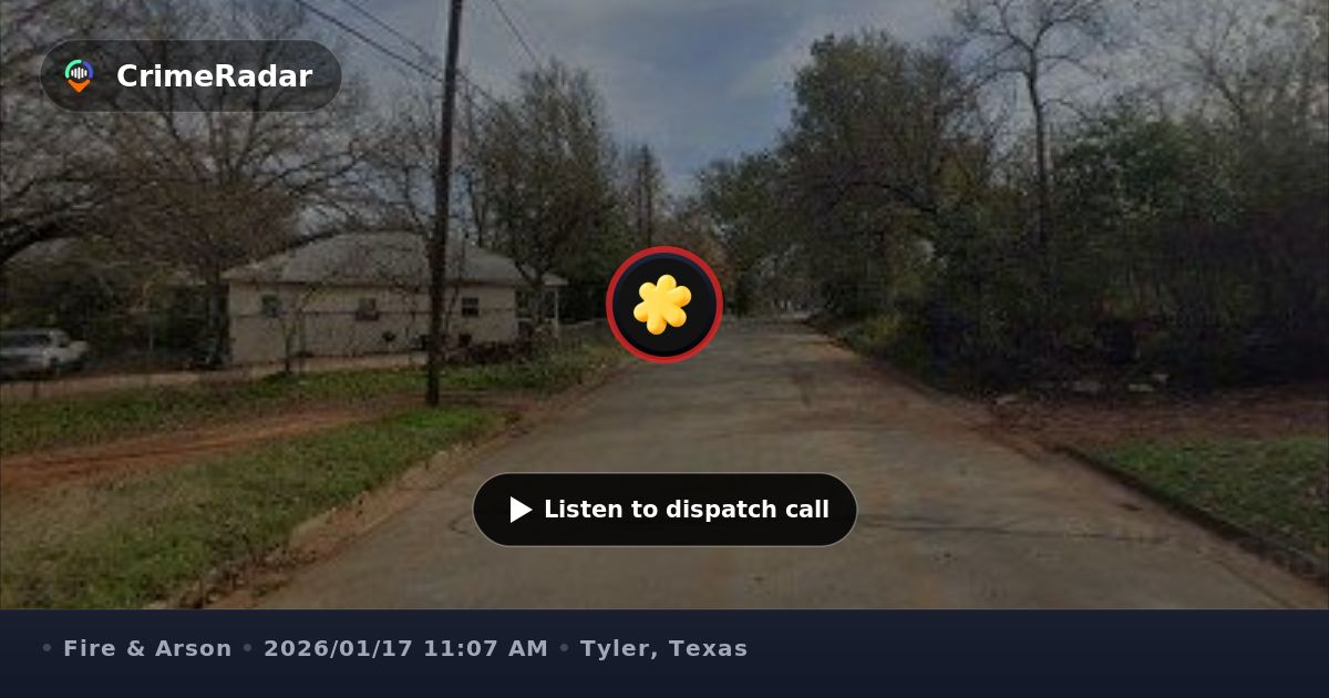 Fire brought under control near Kenny Road, Tyler TX | CrimeRadar