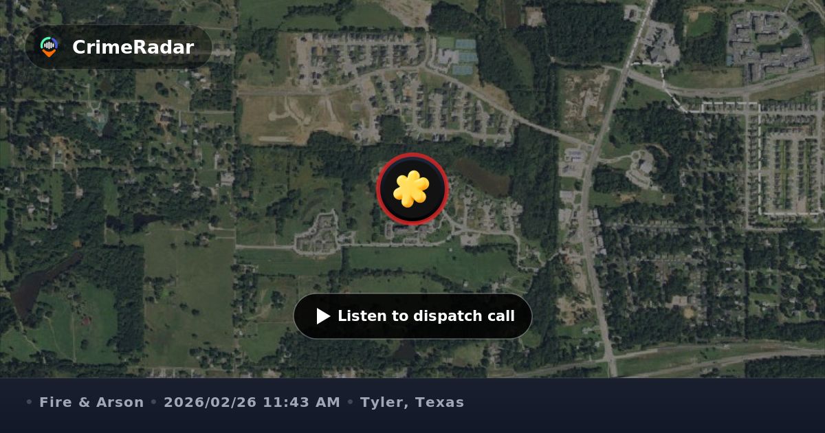 Possible electrical fire at home in Flint, Tyler TX | CrimeRadar