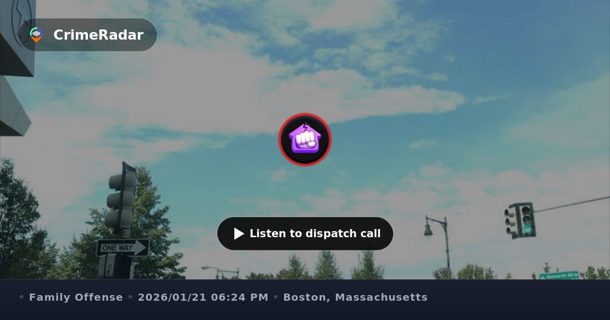 Possible domestic disturbance near subway station, Boston MA | CrimeRadar