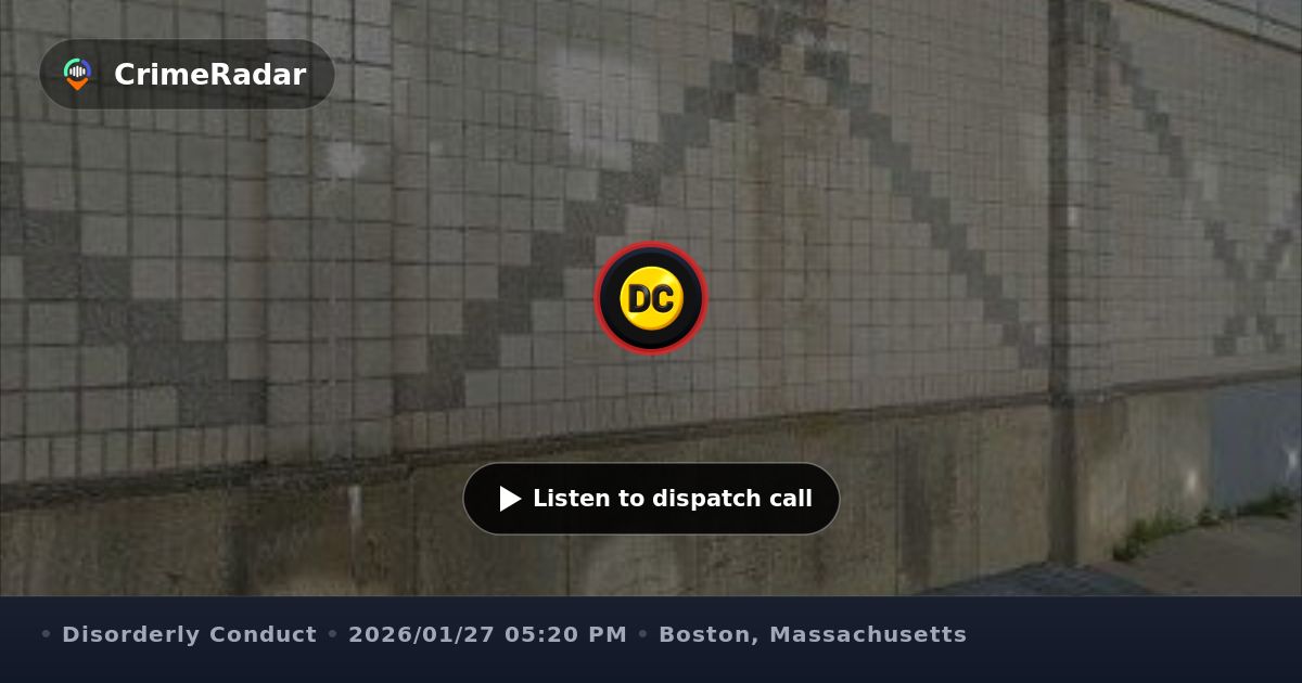 Disturbance involving man with crutches near Andrew Station, Boston MA ...