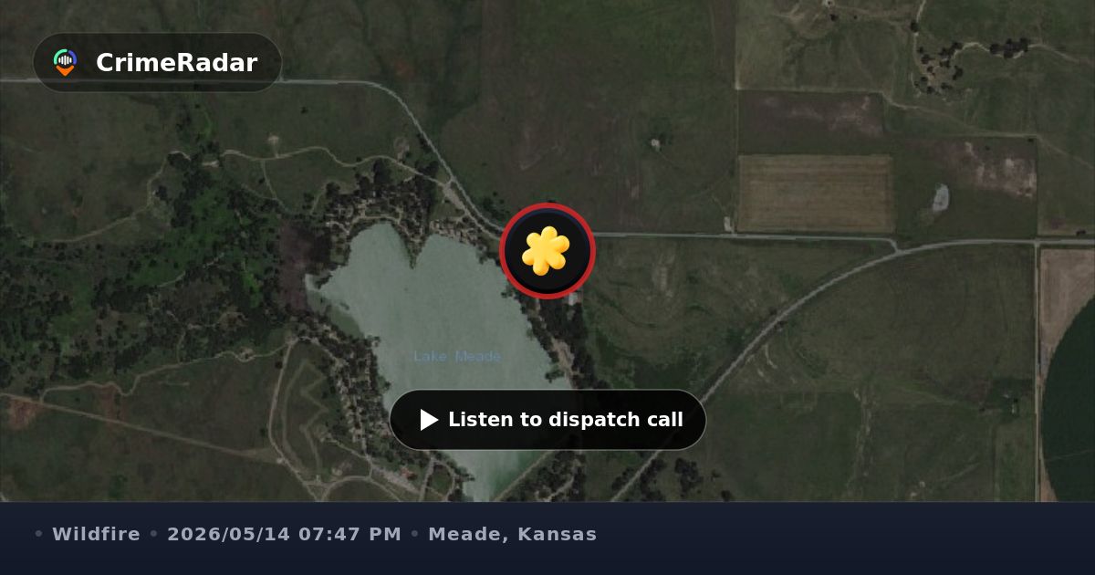 Large wildfire burning in Meade State Park, Meade KS | CrimeRadar