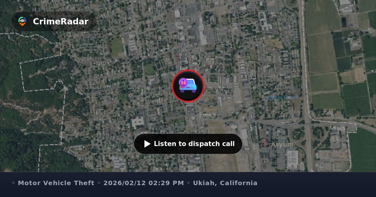Test drive vehicle not returned from dealership, Ukiah CA | CrimeRadar