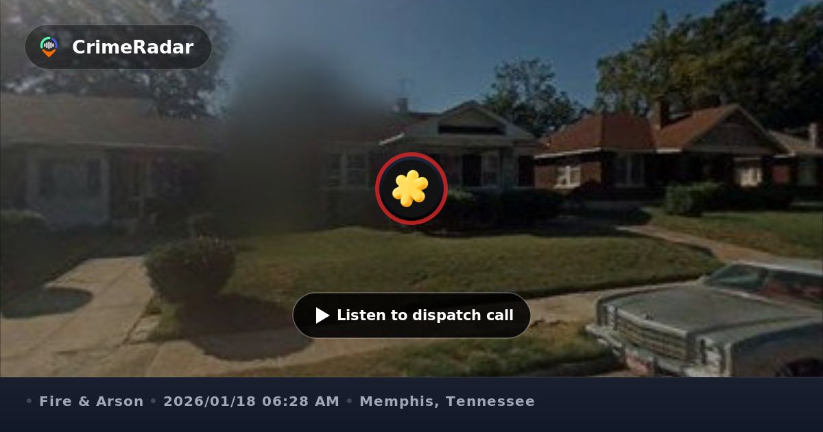 Apparent house fire near Willett St in Memphis, Memphis TN | CrimeRadar