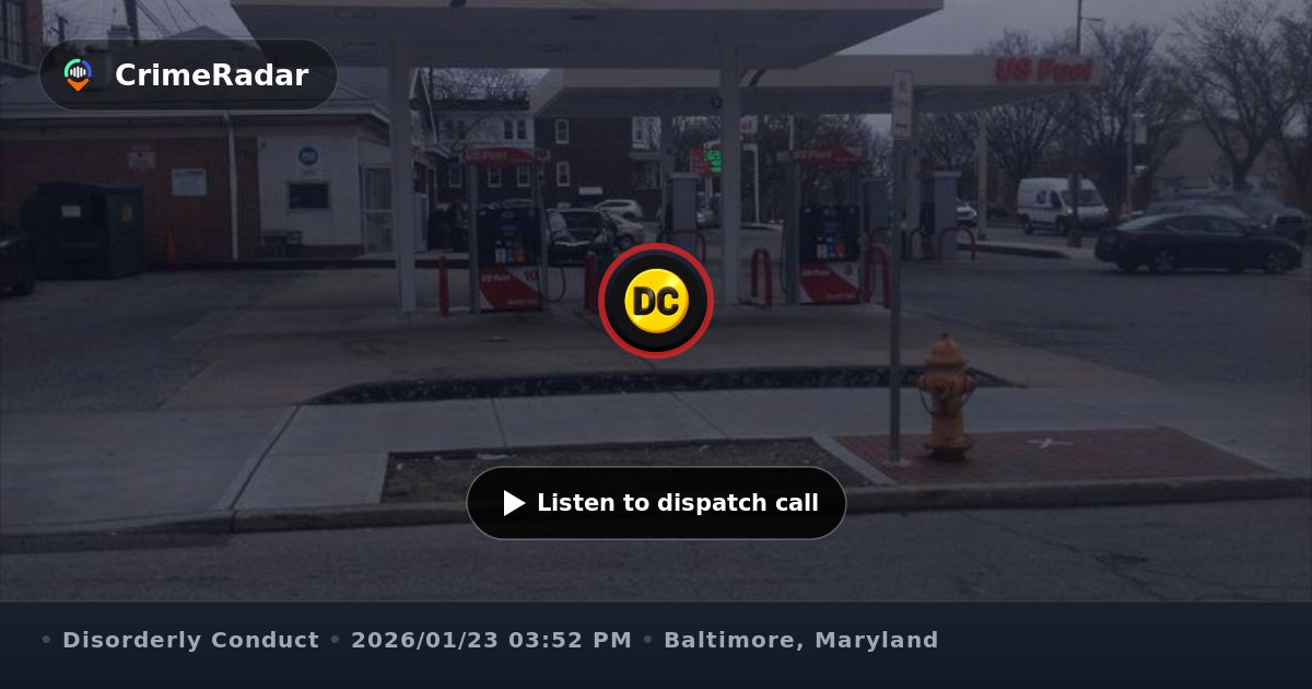 Deputies respond to disturbance at gas station, Baltimore MD | CrimeRadar