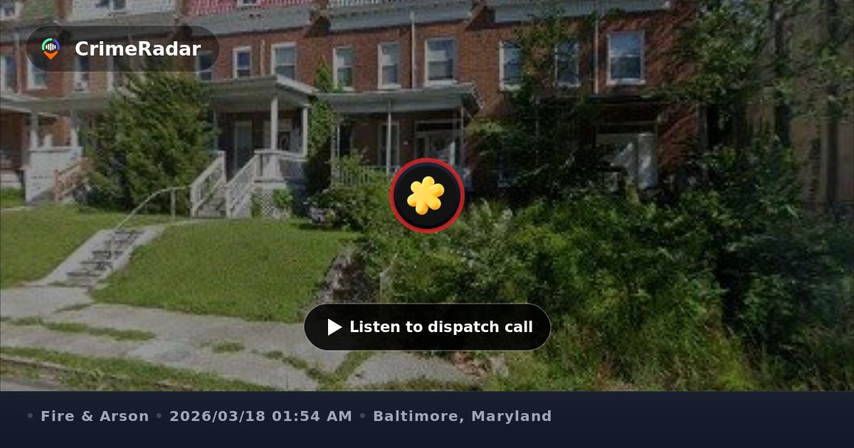 House fire on Norfolk Avenue in Baltimore, Baltimore MD | CrimeRadar