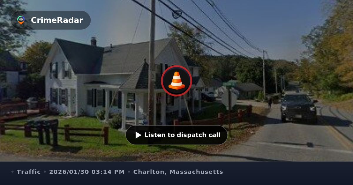 Minor collision reported at Stafford and Brookfield, Charlton MA ...