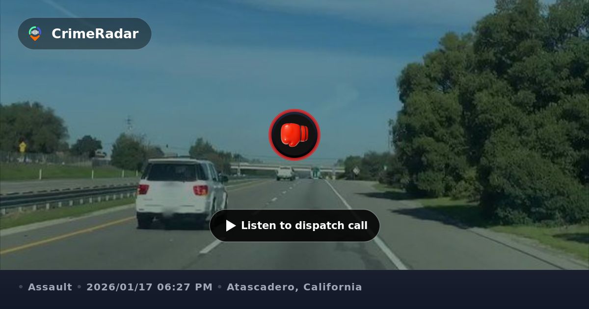 Object reportedly thrown at vehicle on Highway 101, Atascadero CA ...