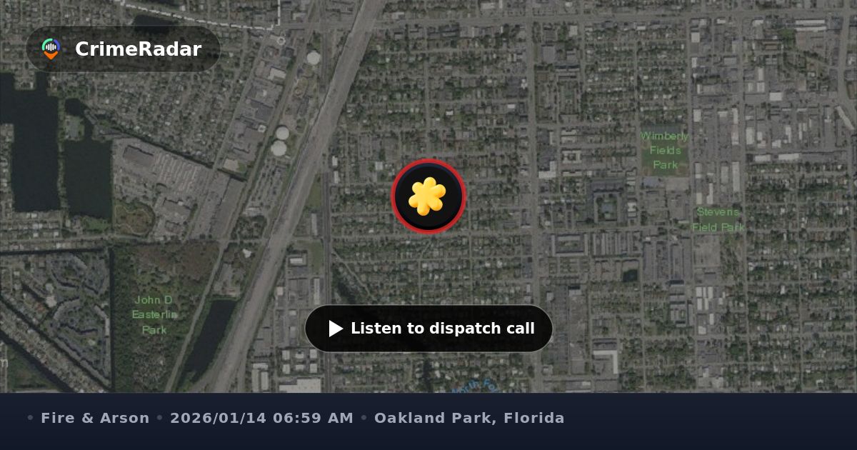Fire crews respond to possible alarm near NE 1st Ave, Oakland Park FL ...