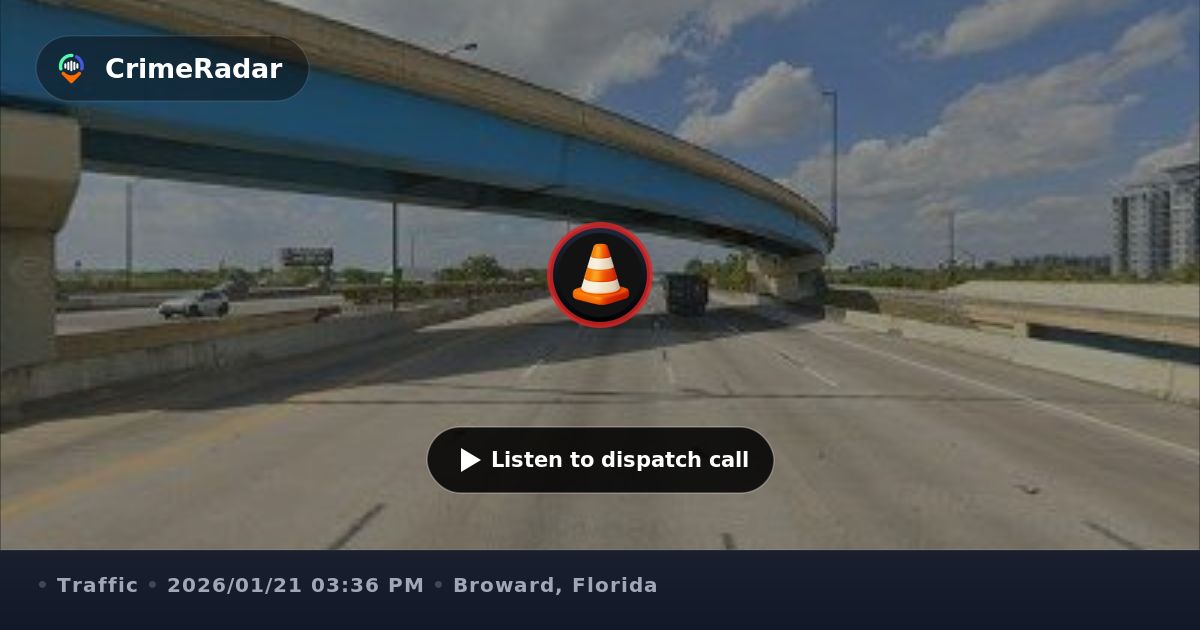 Vehicle spins out on I-595 south, Broward County FL | CrimeRadar
