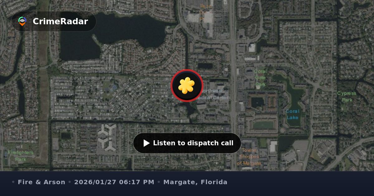 Fire crew checks incorrect address for alarm, Margate FL | CrimeRadar