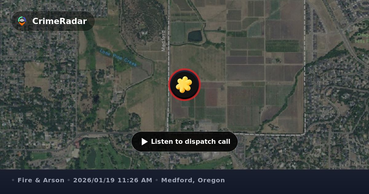 Carbon monoxide alarm reported near Hillcrest Rd, Medford OR | CrimeRadar
