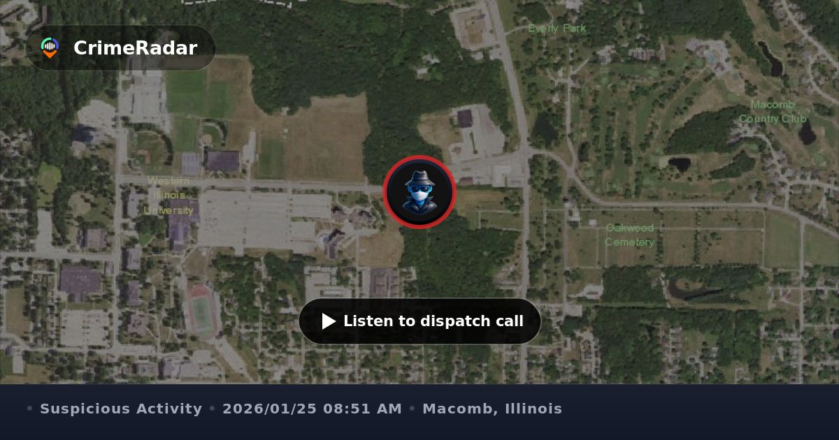 Officers check vacant home on North Johnson St, Macomb IL | CrimeRadar