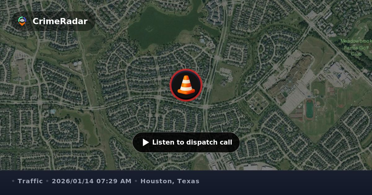 Traffic incident near Spring Green and Cinco Trace, Houston TX | CrimeRadar