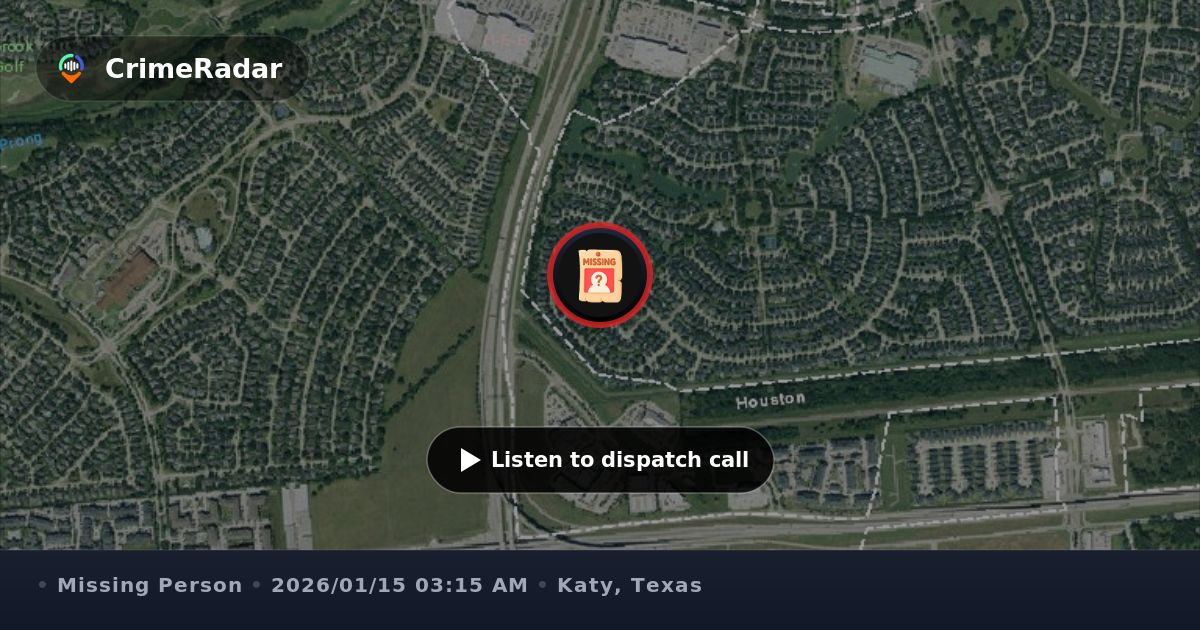Officers search for patient who left ER in Katy, Katy TX | CrimeRadar