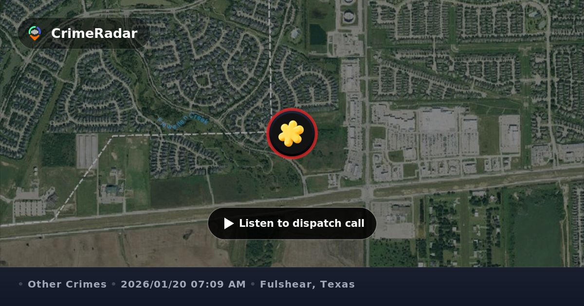 Deputy conducts follow-up near FM 1463, Fulshear TX | CrimeRadar