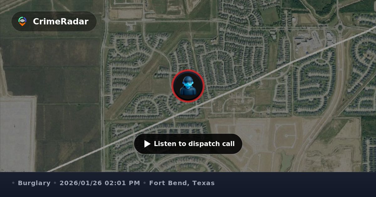 Possible break-in alarm at school near Jordan Crossing Blvd, Fort Bend ...