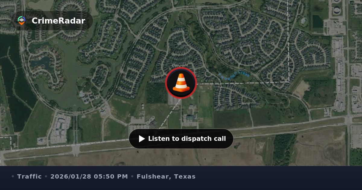 Trailer with damaged tire on FM 1093 roadside, Fulshear TX | CrimeRadar