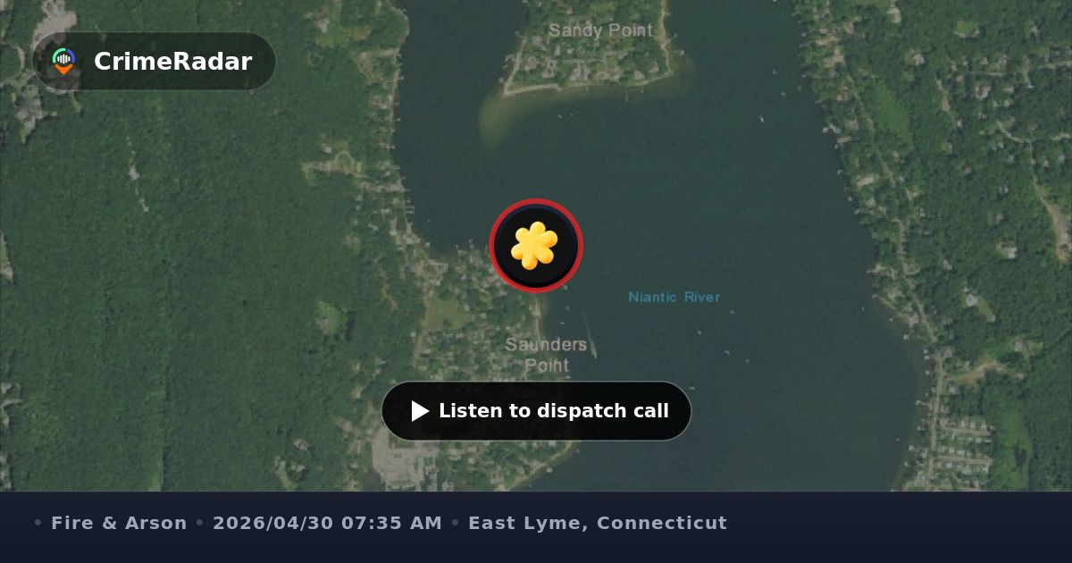 Telephone pole fire near Three Belles Marina, East Lyme CT | CrimeRadar