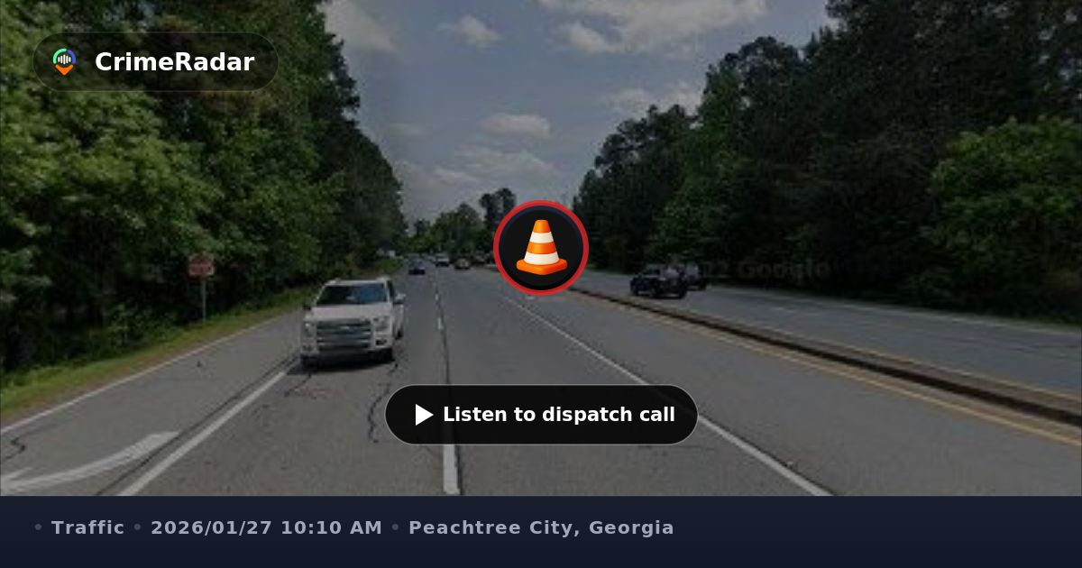 Traffic collision near Aberdeen Parkway, Peachtree City GA | CrimeRadar