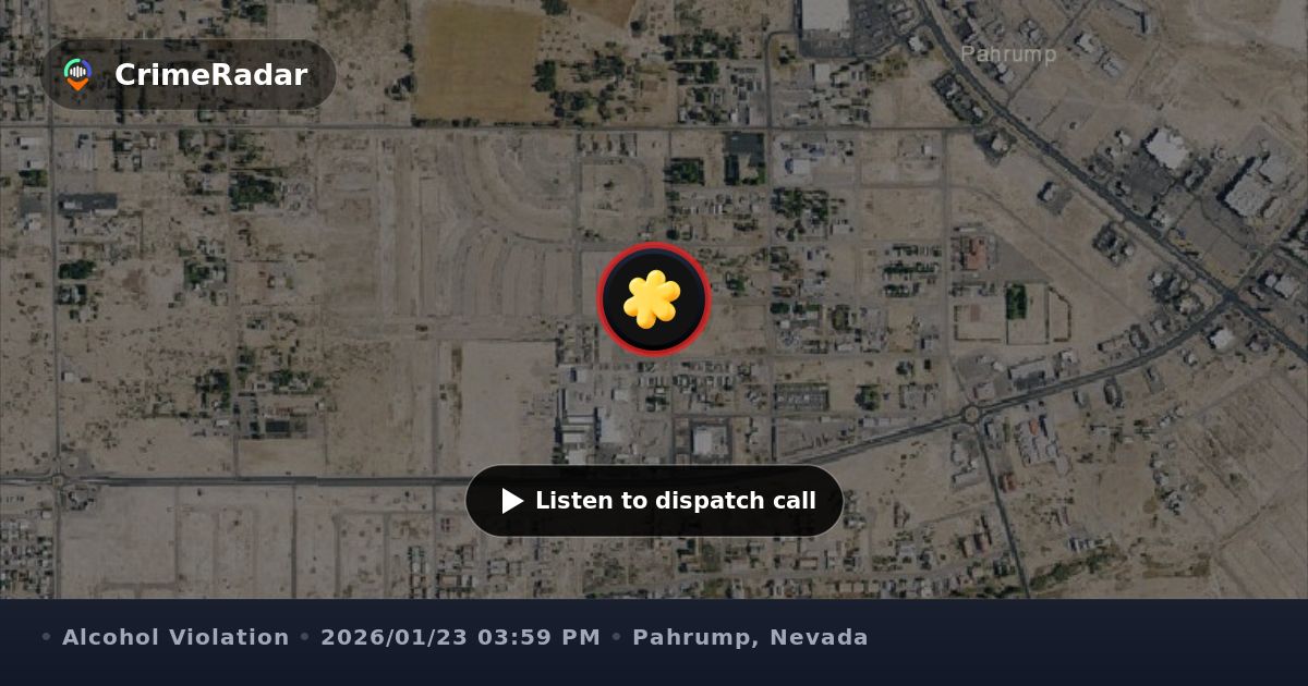 Deputies investigate possible DUI on Calvada Blvd, Pahrump NV | CrimeRadar