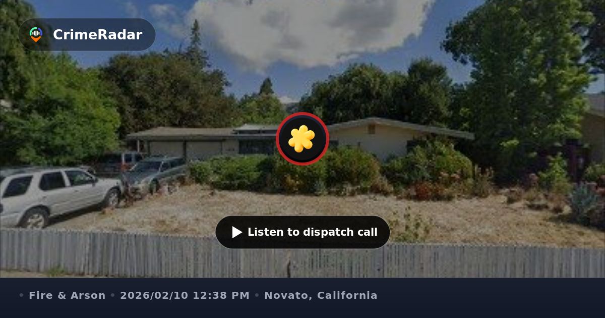 Second-alarm house fire at Center and Wilson, Novato CA | CrimeRadar