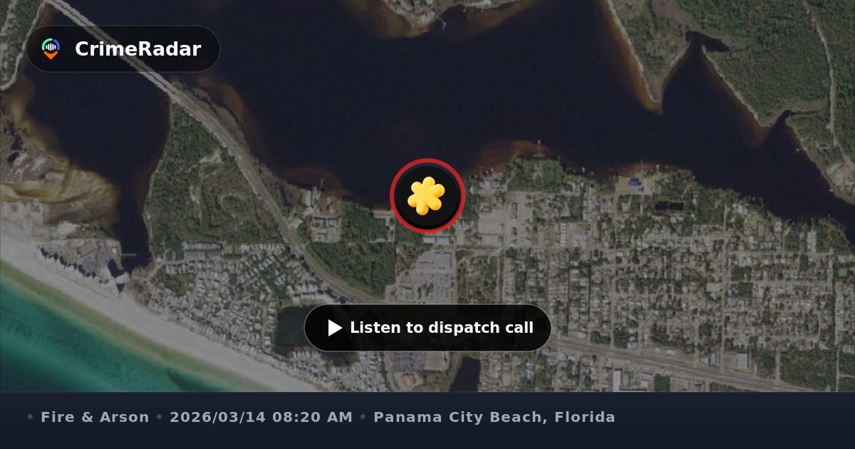 Outside fire in street on Palm Beach Drive, Panama City Beach FL ...