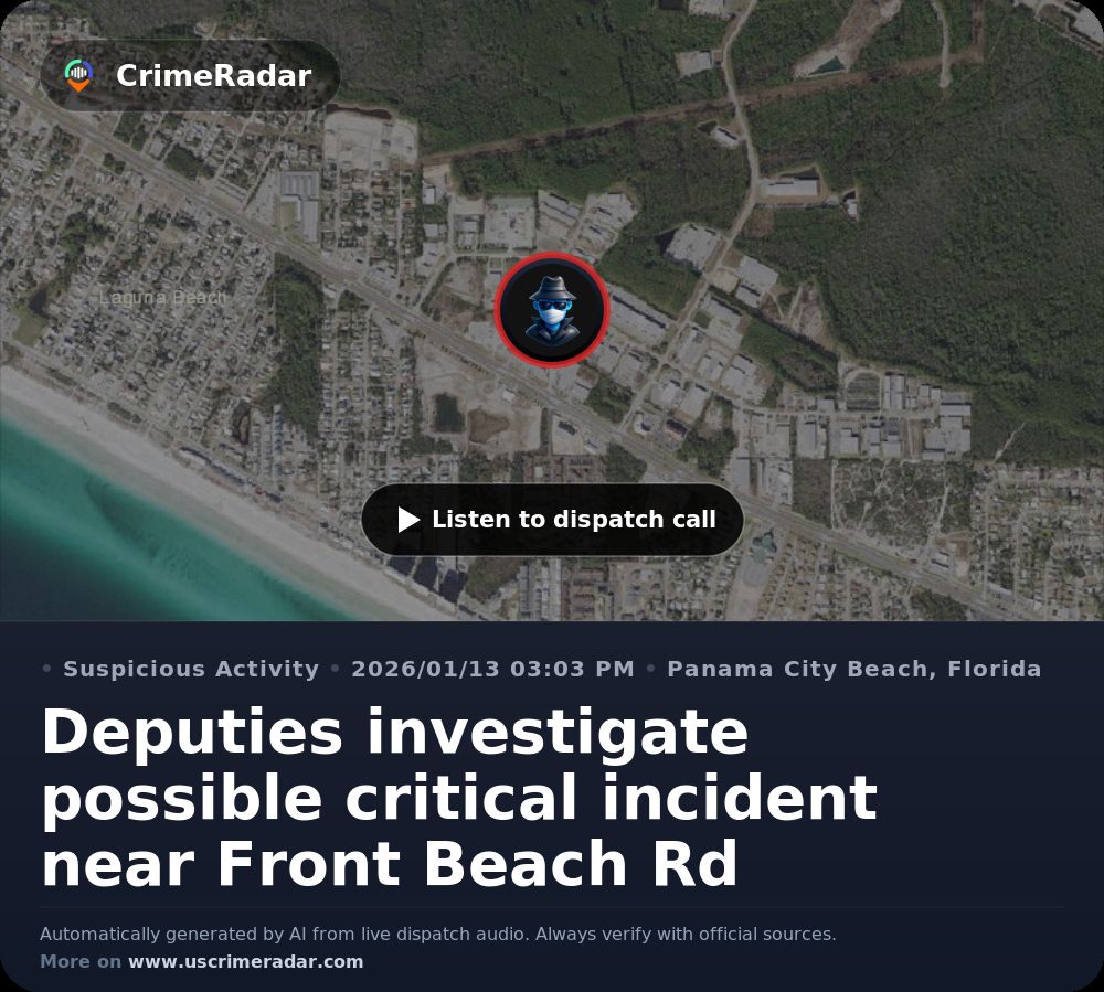 Deputies investigate possible critical incident near Front Beach Rd ...
