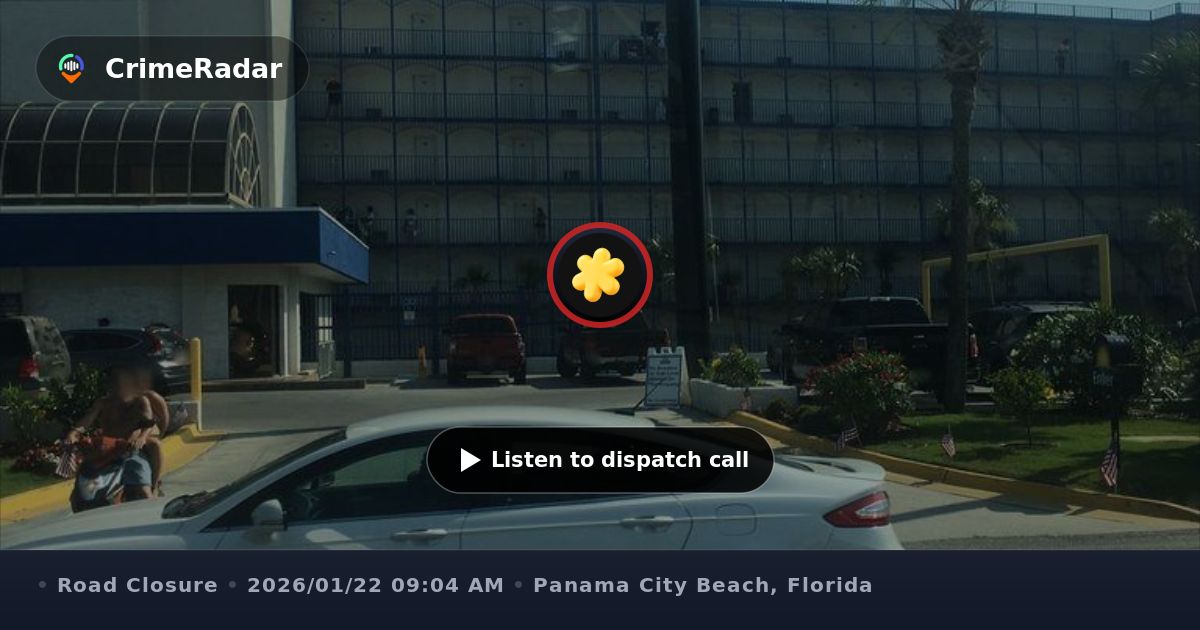 Traffic managed near Front Beach Rd during utility repair, Panama City ...