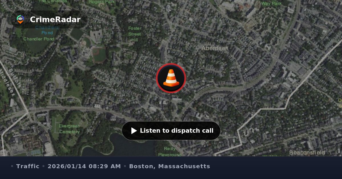 Disabled train blocks intersection near Chestnut Hill Ave, Boston MA ...