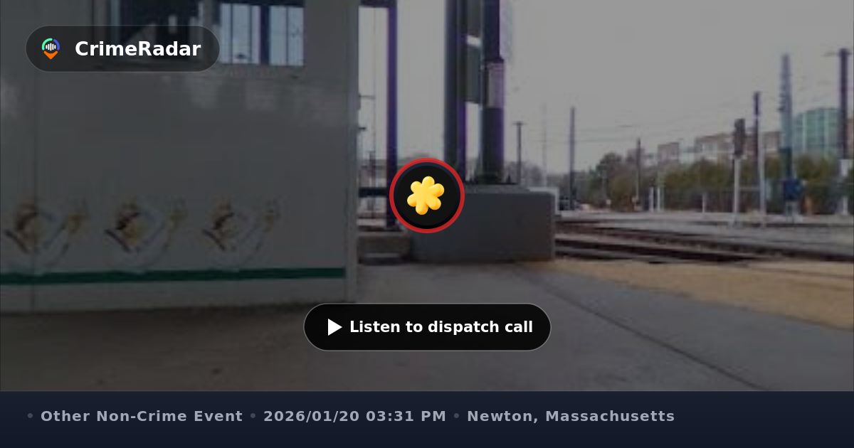 Mechanical issue slows train on Riverside line, Newton MA | CrimeRadar