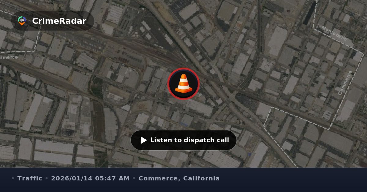 Possible injury crash near Bandini and Garfield, Commerce CA | CrimeRadar
