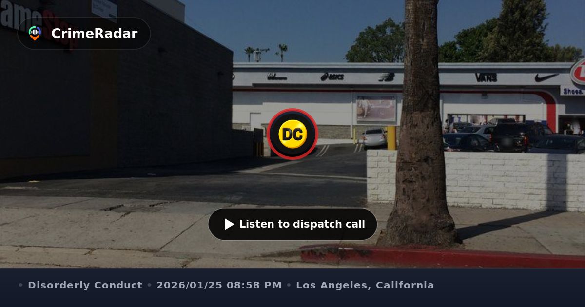 Possible disturbance at store on Sunset Blvd, Los Angeles CA | CrimeRadar