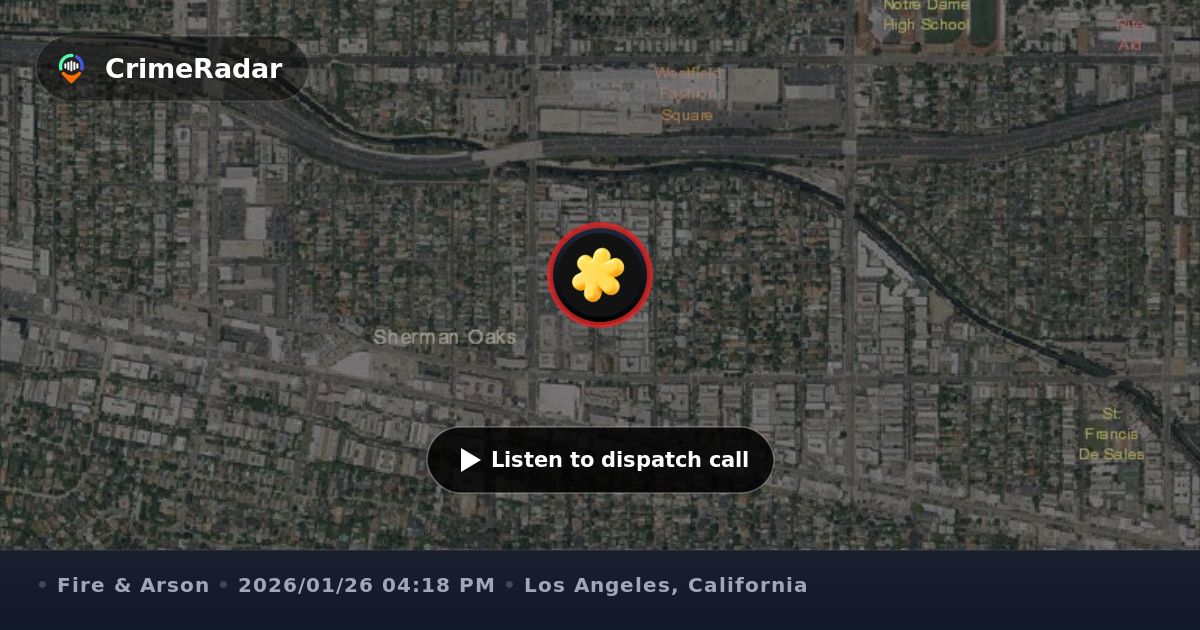 Fire crews respond to possible residential alarm in Sherman Oaks, Los ...