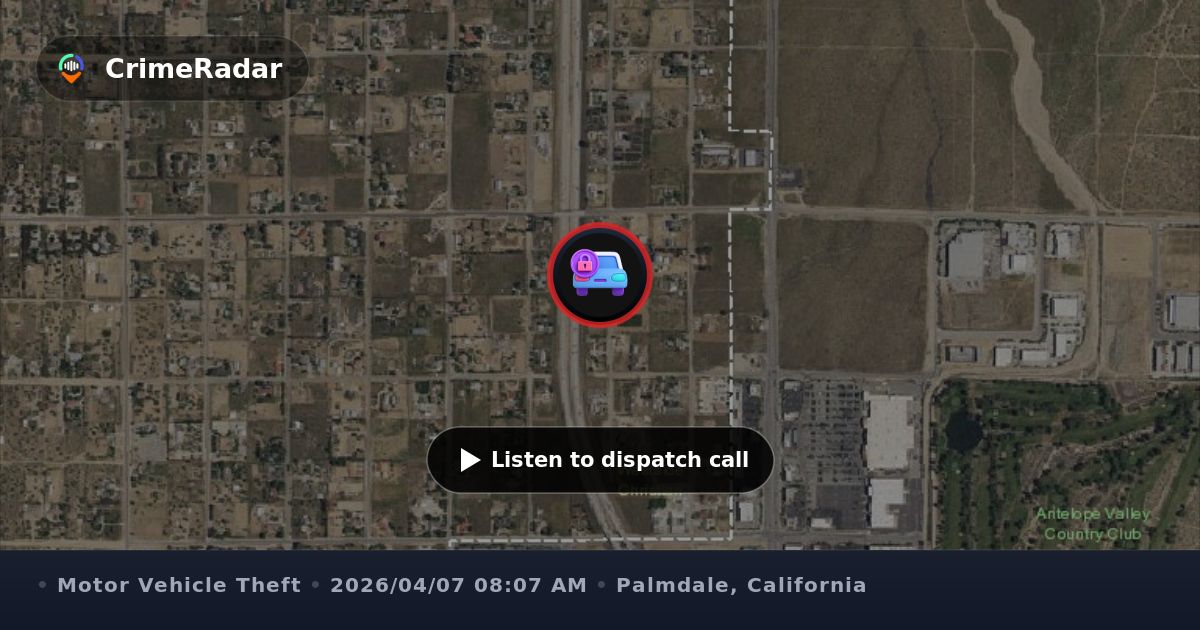 Car stolen from mall parking lot in Palmdale, Palmdale CA | CrimeRadar