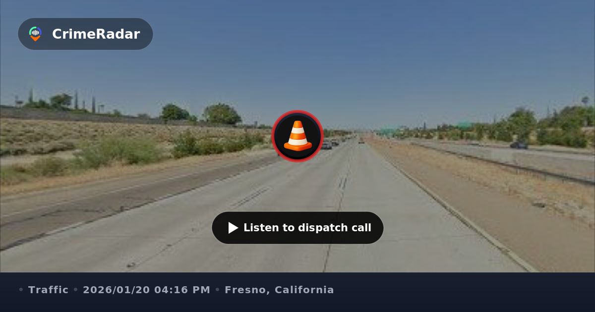 Vehicle stalls in center divider on Highway 41, Fresno CA | CrimeRadar