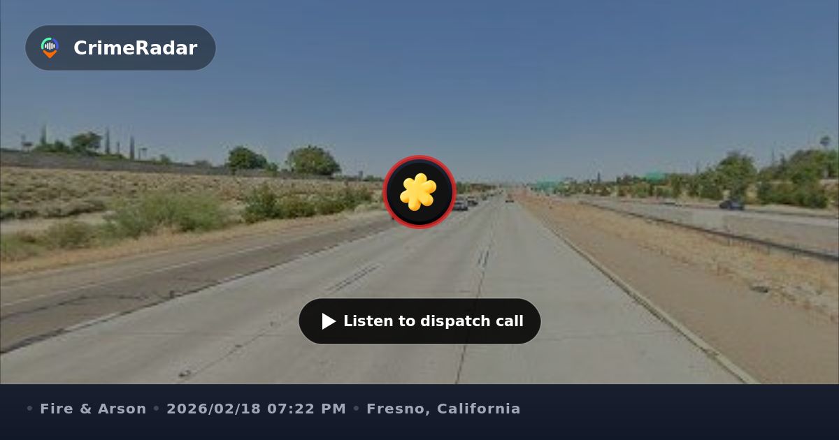 Semi-truck fire on Highway 180 shoulder, Fresno CA | CrimeRadar