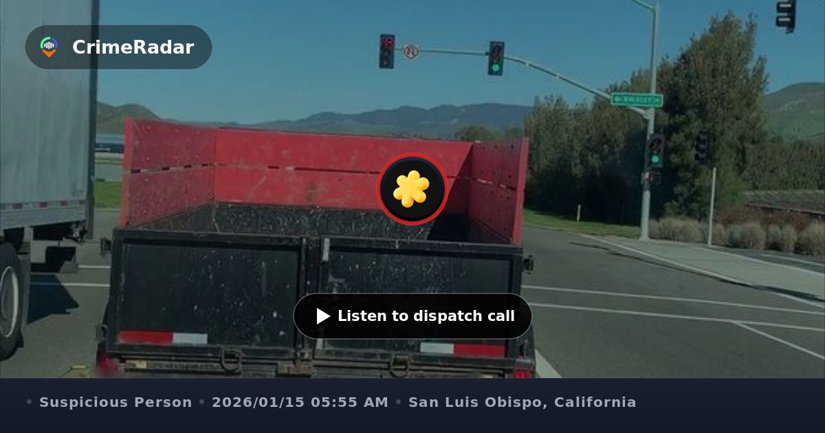 Deputies check on man near Broad and Buckley, San Luis Obispo County CA ...